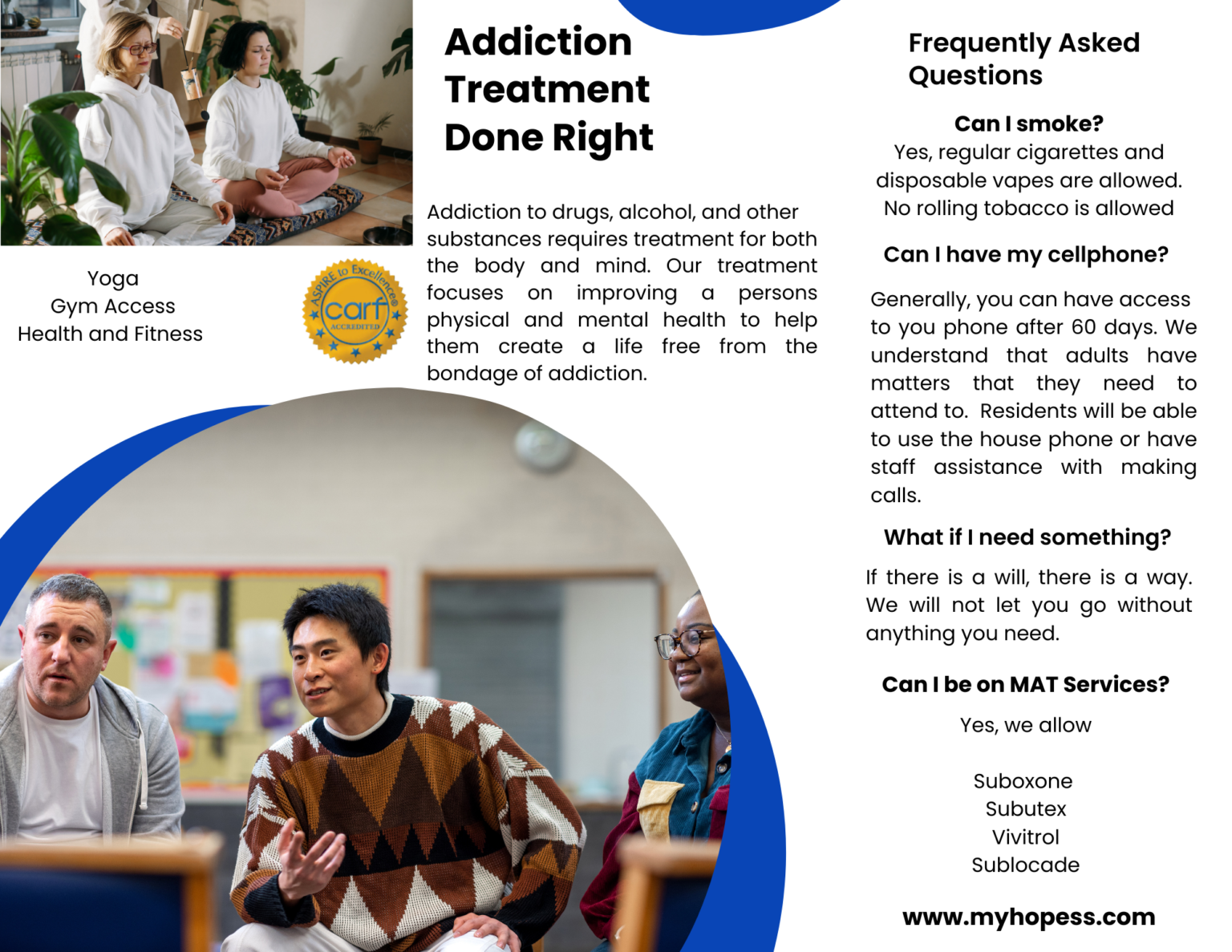 Rehabilitation Center Brochures - H.O.P.E.S.S